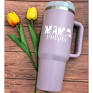 CHONG SHENG Mamasaurus 40OZ Coffe Mug - Gifts for Mama Birthday, Christmas, Mother’s Day Gifts for Mom from Kids, Mamasaurus Tumbler
