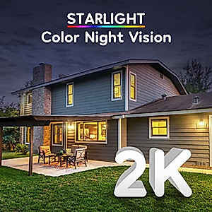 winees 2K Outdoor Security Camera with 4CCT Spotlight, 2K WiFi Camera, Home Surveillance Camera with Color Night Vision, Waterproof, Indoor, Siren, Human/Pet/Sound Detection, Compatible with Alexa