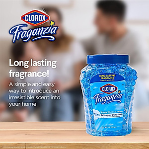 Clorox Fraganzia Crystal Beads Air Freshener in Morning Sky Scent - Long-Lasting Air Freshener Beads to Freshen Home, Car, or Office - 12 Oz Air Freshening Beads