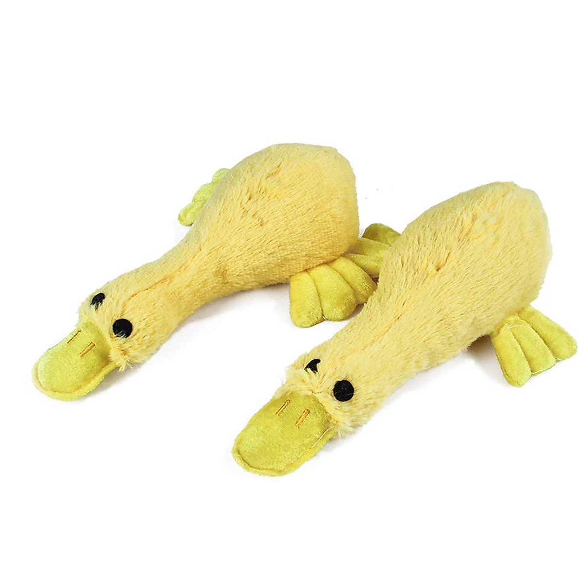 Squeaky Dog Toy Wakeu Plush Dog Chew Toys for Aggressive Chewers, Cute Little Yellow Duck Sound Durable Chew Stuffing Interactive Toy, Small Medium Dogs Puppy Cat Grinding Teeth Toy