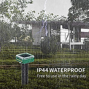 THANOS Solar Mole Repellent Stakes Groundhog Repeller Gopher Deterrent Spike Trap Get Rid of Voles from Garden Outdoor
