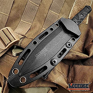 Hunting Knife Tactical Knife Survival Knife 8" Fixed Blade Knife w/ Molle Compatible Pressure Retention Sheath Camping Accessories Survival Kit Survival Gear Tactical Gear 79965 (Desert Tan)