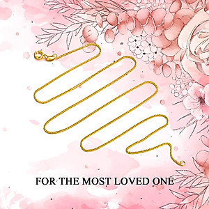 SISGEM Solid 18K Gold Chain Necklace for Women, Yellow Gold Spiga Wheat Durable Chain Necklace Jewelry for Her, Mom 1.2mm, 18"