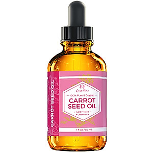 Leven Rose Carrot Seed Oil Pure Unrefined Cold Pressed Moisturizer for Hair Skin and Nails 1 oz