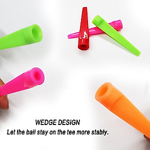 FINGER TEN Golf Tees Plastic 2-3/4 inch Unbreakable Multicolor Bulk 30 Pack 70 mm Long Flat Tee Reduce Resistance Strong for Men Women Golfing Practice (30 Pack)