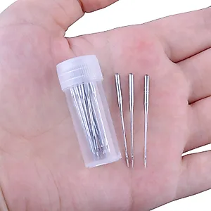 BronaGrand 50 Pieces Sewing Needles Home Sewing Machine Needles, Size 9, 11, 14, 16, 18, with 5 Needle Bottles, 10 Pieces Per Size