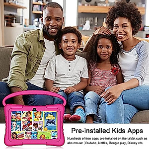 NORTH BISON Kids Tablet, 7 inch Android 11.0 Tablet for Kids, 3GB RAM 32GB ROM Toddler Tablet with Bluetooth, WiFi, GMS, Parental Control, Dual Camera, Shockproof Case, Educational, Games