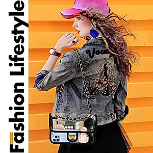 Ayieyill Clear Purses for Women Stadium Approved Crossbody, Clear Purse Handbags for Working Concert Sports Event Clear Bag Turn Lock （Black）