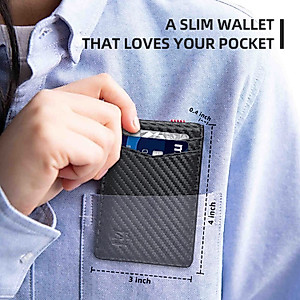 Zitahli Wallet for Men-6 Slots ID Window-Mens Wallets-Slim Wallet Classic Spring Money Clip RFID Blocking-Gift for Men