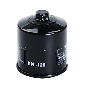 HIFROM High Performance Oil Filter KN-128 Compatible with Kawasaki 490652071,490652078,John Deere AM107423,Ducati 090549960,44440034A and More(1 pc)