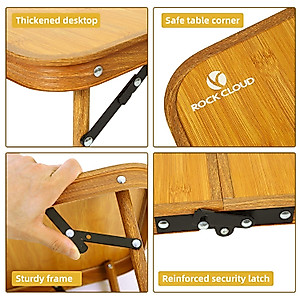 ROCK CLOUD Portable Camping Table Ultralight Camp Table Foldable 3-Folding Beach Table for Camping Hiking Garden Outdoor Picnic