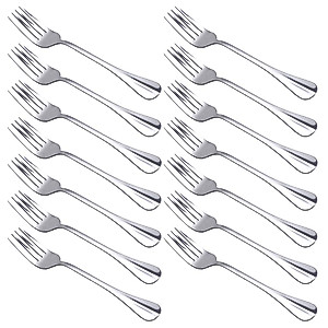 Z ZICOME 12 Pcs Stainless Steel Forks, Extra Silverware Replacement Flatware Set Forks