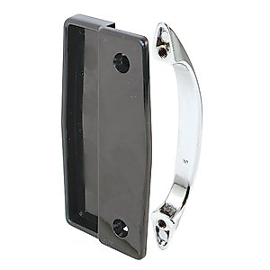 Prime-Line A 112 Sliding Screen Door Black Inside Handle, Chrome Outside Handle (Single Pack)