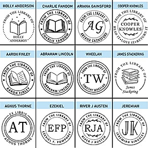Butterfly Design, Monogram, Animals and Flowers. Custom Book Seal embossers Personalized Gift from The Library Book Belongs to Classroom