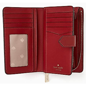 Kate Spade New York Staci Medium Compact Bifold Wallet In Red Currant
