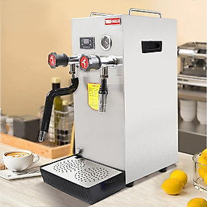 Erhdexzhg Commercial Electric Milk Frother,8L/ 2.1Gal Steam Boiling Water Frothing Machine with LED Display, Milk Foam Maker for Espresso Coffee Tea Dessert Shop Hotel 2500W