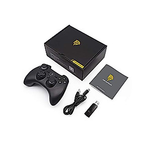 EasySMX 2.4G Wireless Controller for PS3, PC Gamepads with Vibration Fire Button Range up to 10m Support PC PS3 Android devices and TV BOX