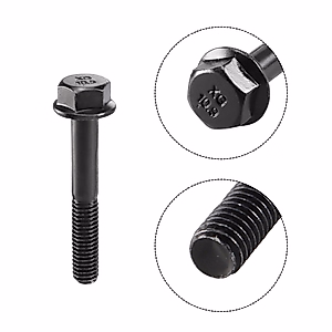 uxcell M6-1x40mm Hex Serrated Flange Bolts 10.9 Grade Carbon Steel Screws 15pcs