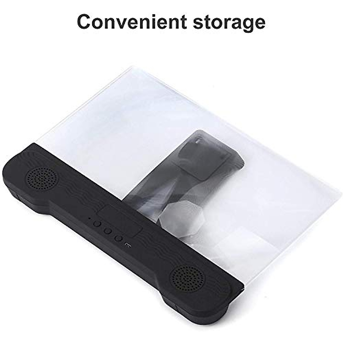 14'' Screen Magnifier with Bluetooth Speakers for Cell Phone,3D Magnifying Projector Screen Enlarger for Movies Videos Games Foldable Stand Holder with HD Screen Amplifier Supports All Smartphones