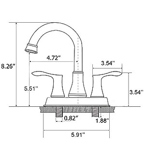 VALISY Lead-Free Commercial 2-Handle Brushed Nickel Bathroom Sink Faucet, 360° Swivel High-Arc Spout 4 Inch Centerset Lavatory Vanity Faucets Set for Bathroom Sink with Pop-up Drain & Water Hoses