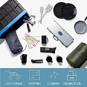 CleverMade Collapsible Storage Bin (With Lid), Charcoal, 3PK - 46L (12 Gal) Folding Plastic Stackable Utility Crates, Holds 75lbs Per Bin - Solid Wall CleverCrates for Organizing, Storage, Moving