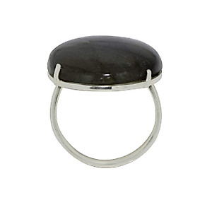 Shine Jewel 925 Sterling Silver Labradorite Single Stone Prong Set Cabochon Ring (12)