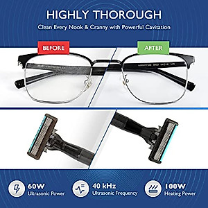 CREWORKS Professional Jewelry Cleaning Machine, 2L Jewelry Cleaner Ultrasonic Machine with Heater & Timer, Digital Ultrasonic Cleaner for Cleaning Denture Dental Oral Irrigator Parts Retainer Glasses