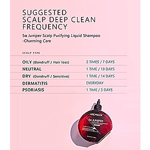 Aromase 5α Juniper Scalp Purifying Liquid Shampoo-Charming Care, Award-Winning Scalp Deep Cleanser, EXOTIC FLORAL SCENT for Thinning Hair, Dandruff, Dry, Oily, Scalp Detox (9.1 Fl.Oz)