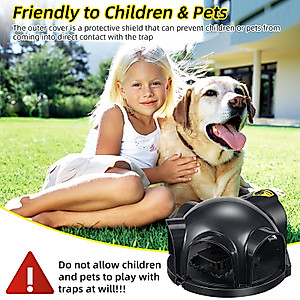 2 Pack Tunnel Mouse Trap, Reusable Rat Snap Traps with Tunneled Design, Chipmunk Trap Indoor and Outdoor for House Yard Garden Kitchen, Pest Control Rodent Trap, Friendly for Kids & Pets