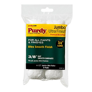 4-1/2" x 3/8" Nap Purdy 140624052 Ultra Finish Jumbo Mini-Roller Cover, 2-Pack