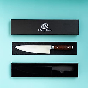 Chef Knife - 8 Inch Kitchen Knife with Stainless Steel Blade - Carving Knife for Meat and Vegetables - Knife for Kitchen - Professional Sharpness and Ergonomic Handle - Multipurpose Cooking Knife