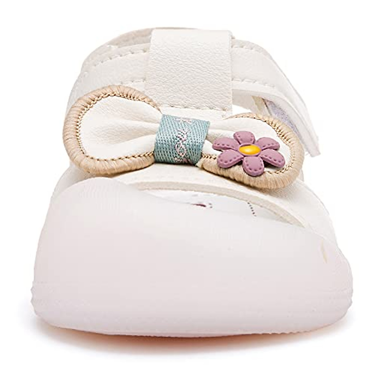 Baby Sandals Toddler for Girls Boys Girl Half Closed Toe Dress Cute Kids Infant Sport On Summer Run Walking Hiking (2.white, 15-18months)