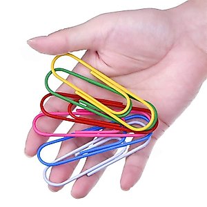Paper Clips, 40 Pack 4 Inches Mega Large Paper Clips - 100mm Extra Large Multicolored Jumbo Coated Paperclips Big Sheet Holder for Office School Document Organizing