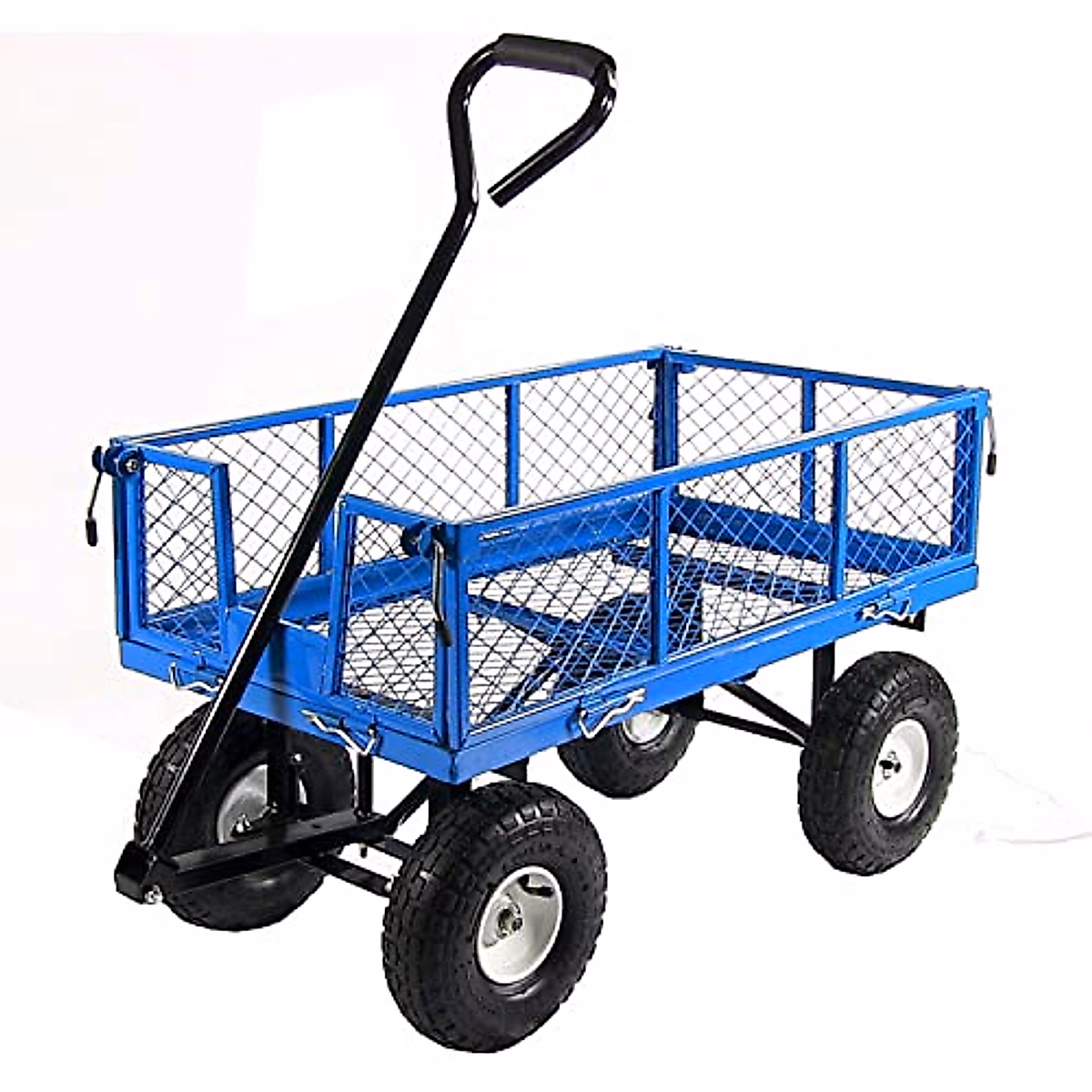 Sunnydaze Utility Cart with Removable Folding Sides, 400 Pound Weight Capacity