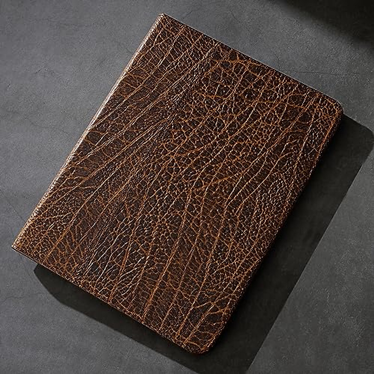 Gexmil Leather Case for iPad Air 11 Inch M3 2025/ M2 2024,iPad Air 10.9 Inch Case 5th/4th Generation 2022/2020, Top Grain Leather Cover Auto Sleep/Wake, Adjustable Stand,Buffalo Pattern