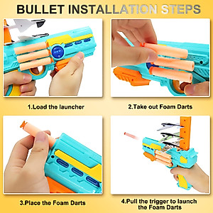 FFHAOYHAO Airplane Toy Bubble Catapult Plane for Kids One-Click Ejection Foam Planes Blaster with 8 Glider Foam Planes, 8 Foam Darts, Outdoor Launcher Toys for 3 4 5 6 7 8 Years Old Boys