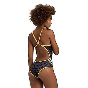 Arena Women's Standard 50th Anniversary Super Fly Back Swimsuit, Black/Gold, 26