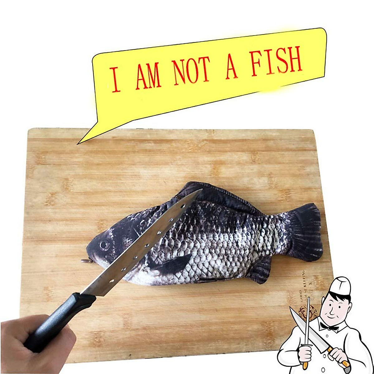 Interesting New Fish Shaped Pencil Case, 2024 Waterproof Stationery Pouch, Soft Stain-Resistant Quirky Zippered Fish Coin purse Storage bag, Lifelike Fish Pencil Pouch School Office Supplies (E)