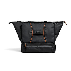 HotLogic Max XP Large Portable Electric Lunch Box Food Heater - Expandable Food Warmer Tote and Heated Lunchbox for Adults Work/Car/Home - Cook, Reheat, and Keep Your Food Warm - BLACK - 120V