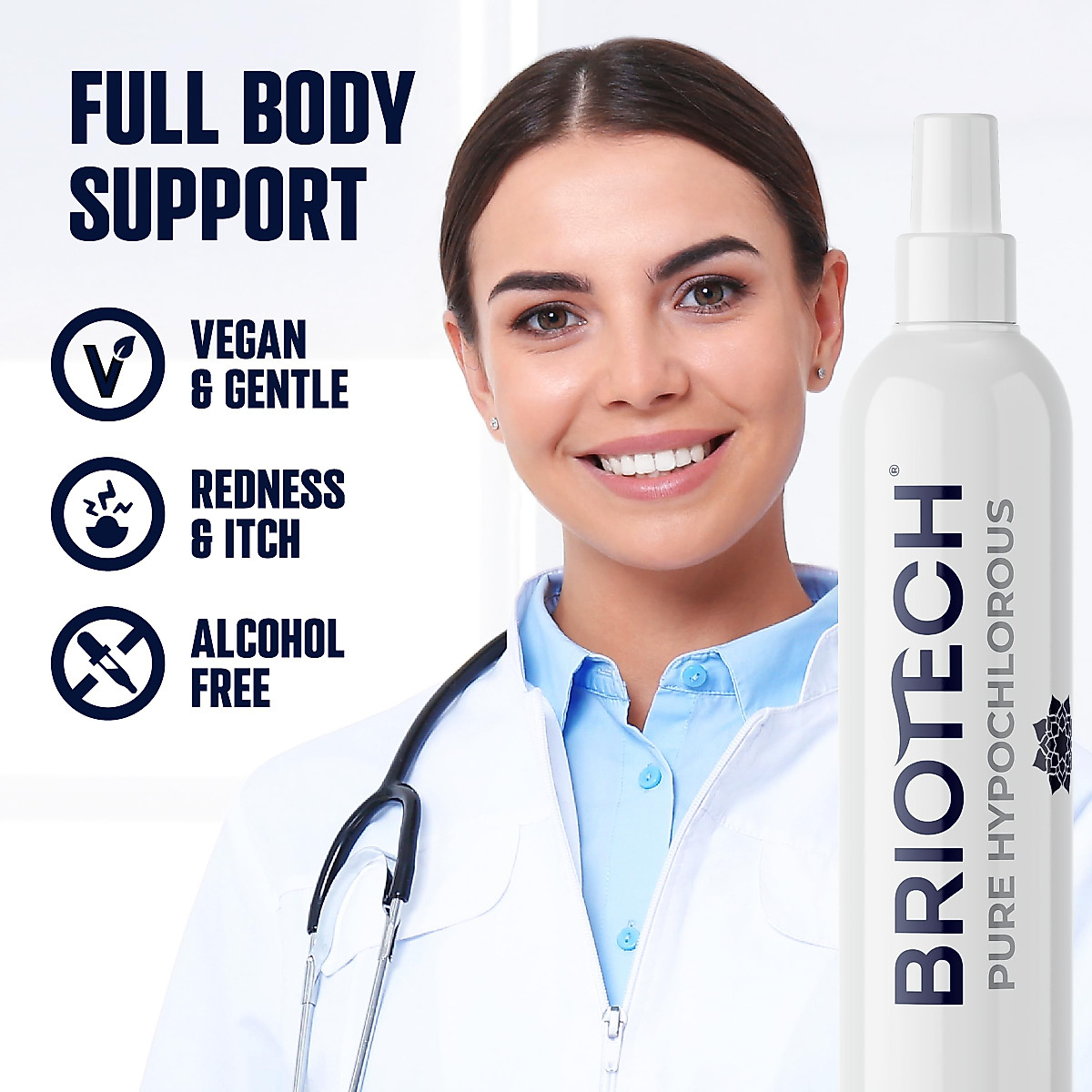 BRIOTECH Pure Hypochlorous Acid Spray and Cleanser, Original Premium HOCl Topical Solution, Multi-Purpose Cleaner, Family Approved & Pet Friendly, 1 gal refill ea, 2 ct