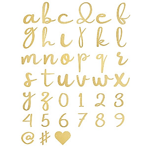 envizins Custom Cursive Script Lowercase Gold, Rose Gold, Silver Glitter Letter Banner, You Could Personalize a Phrase-Word-Number-Name-symbol. Roll String Included