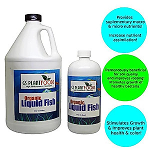 Organic Hydrolyzed Liquid Fish Fertilizer by GS Plant Foods (1 Gallon)