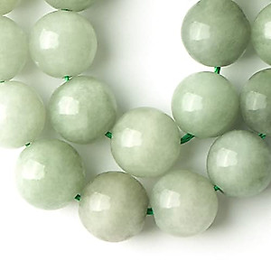 GOMOOBEADS 45 PCS of Natural Burmese Jade Beads for DIY Jewelry - 8MM Round Spacer & Energy Healing Stones, 15.5" Strand of Gemstones for Bracelets & Necklace