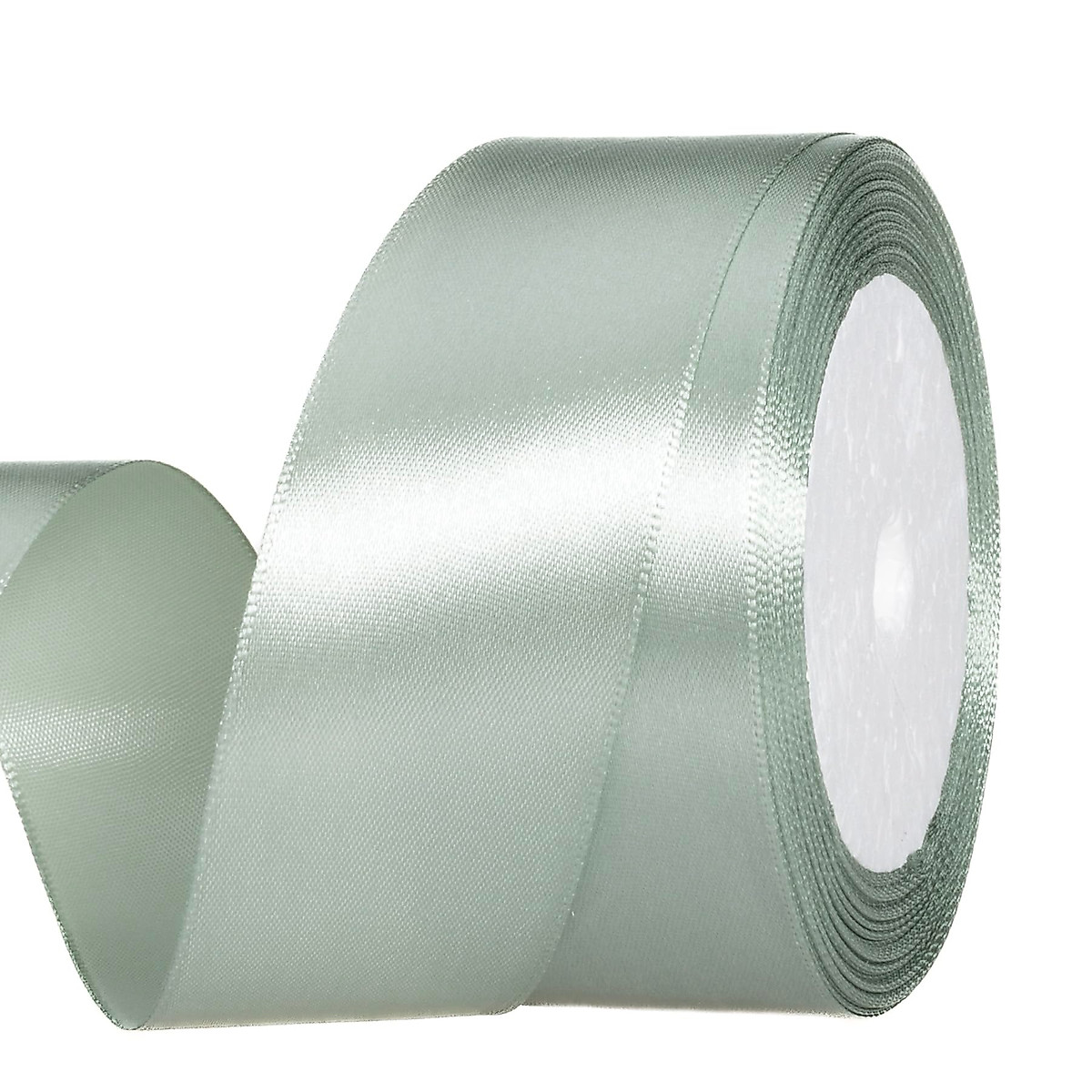 ATRBB 25 Yards 1-1/2 inch Wide Satin Ribbon Perfect for Wedding,Handmade Bows and Gift Wrapping(Sage Green)