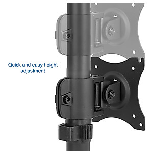 VIVO Dual LCD 13 to 32 inch Monitor Vertical Desk Stand, Free-Standing Mount for 2 Screens STAND-V002N