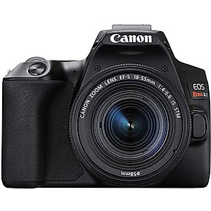 Canon EOS Rebel SL3 DSLR Camera with EF-S 18-55mm f/4-5.6 is STM Lens + 70-300mm f/4-5.6 Lens + 2 Memory Cards + 2 Auxiliary Lenses + More(25 Items) (Renewed)