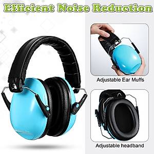 Xinnun 4 Pcs Kids Ear Protection Earmuffs Hearing Adjustable for Noise Reduction for Toddlers 27NRR Noise Cancelling Earmuffs for Kids Sleeping Studying