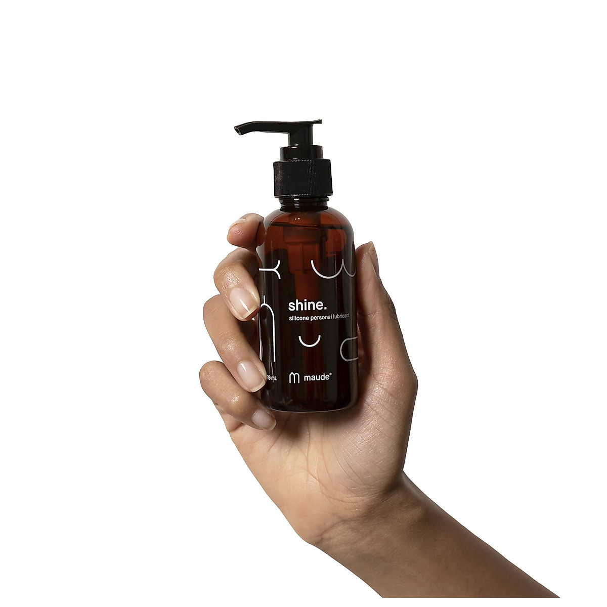 Maude Shine Silicone Personal Lubricant - Long-Lasting, Non-Sticky Silicone Lube - Hypoallergenic + Fragrance-Free Personal Lube for Women, Men and Couples - Safe for Use with All Condoms (4 fl oz)