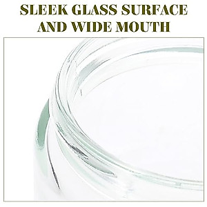 Terrarium 2pcs Small Clear Glass Storage Jars 280ml Lidded Cereal Canisters Airtight Coffee Bean Loose Leaf Tea Containers for Home Kitchen Food Containers