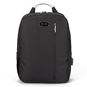 IZOD Aaron Business Travel Slim Durable Laptop Backpack USB Charging Port, Computer Bag Fits 15.6 Inch Laptop Notebook (Black)